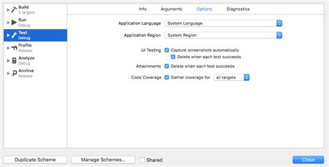 ios xcode 9 3 set coverage data settings stack overflow