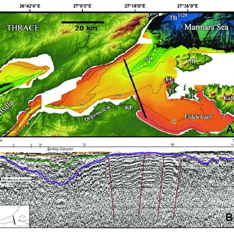 Morphotectonic Map Of Sea Of Marmara Showing The Submarine Canyons