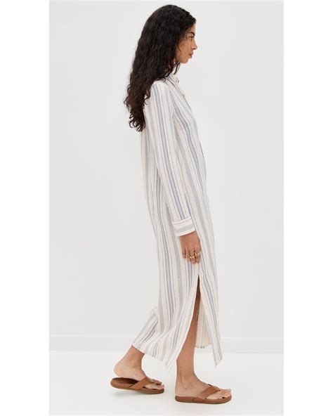 Faherty Dune Cotton Gauze Isla Shirtdress In White Lyst
