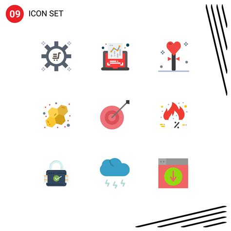 Mobile Interface Flat Color Set Of 9 Pictograms Of Collection Science Celebration Chemistry