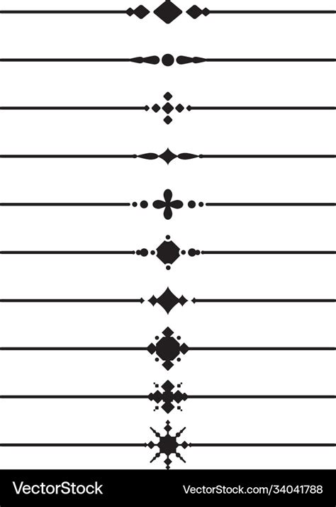 Simple Decorative Line Simple Decorative Lines Vector Art Icons And