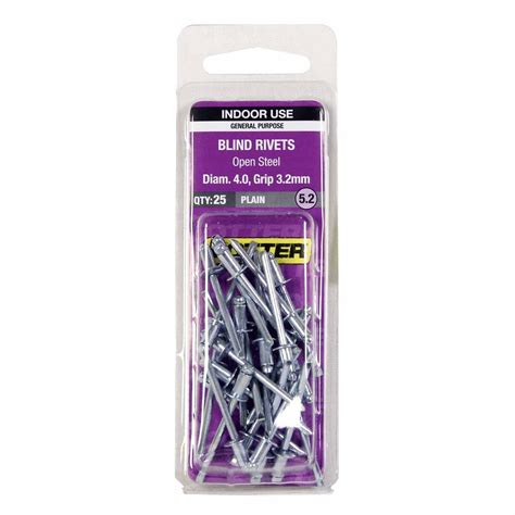 Otter Blind Rivets 52 Pack Of 25 Steel Mitre10