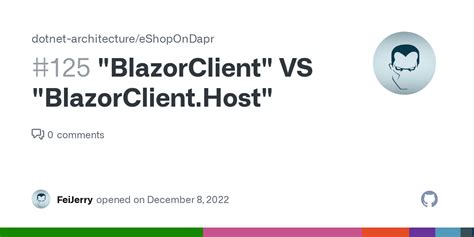 Blazorclient Vs Blazorclient Host · Issue 125 · Dotnet Architecture Eshopondapr · Github