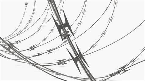 Concertina Razor Wire Coil Obstacle 3d Model 19 3ds Blend C4d
