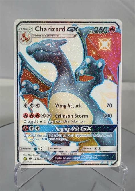 Charizard Gx Sv49 Sv94 Hidden Fates Full Art Holo Shiny Vault Pokemon