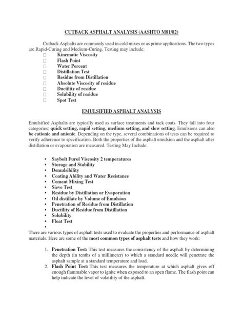 Read Asphalt Testing Download Free Pdf Emulsion Hardness