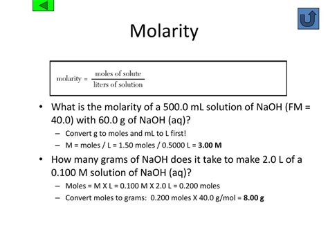 Concentration Molarity Parts Per Million Percent By Mass Ppt Download