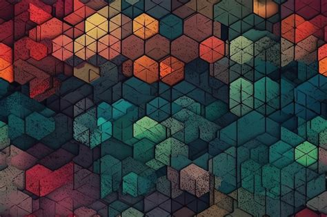 Premium Photo Vibrant Abstract Background Filled With Multicolored Cubes