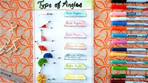 Types Of Angles Project Mathematics Project Geometry Mathematics Project Idea YouTube