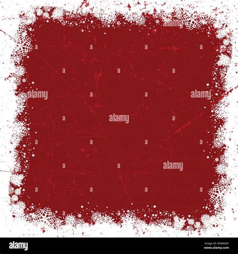Grunge Christmas Background With Snowflake Border Stock Vector Image And Art Alamy