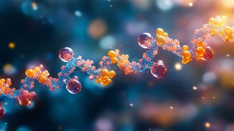 Spare Nucleotides Binding To A Growing Dna Chain In The Replication