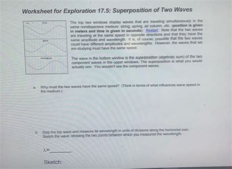 solved a why must the two waves have the same speed think