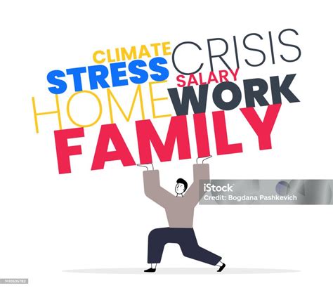 무거운 무게를 들어 올리는 노동자를 강조했다 인생에서 많은 스트레스 정서적 육체적 소진 피곤한 남자는 손에 무거운 말을합니다