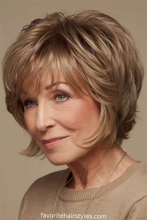 Older Woman Shaggy Hairstyles For Fine Hair Over 50