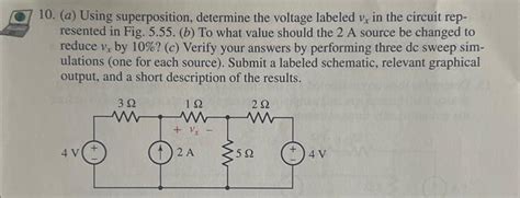 solved 0 a using superposition determine the voltage