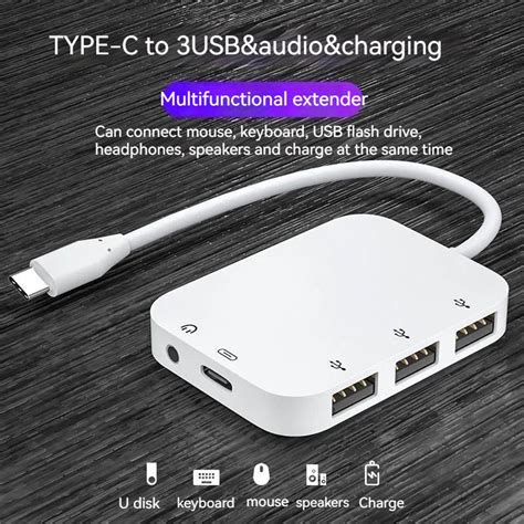 Type C Input Port Docking Station Multi Function Otg Adapter Usb To Typec Mobile Phone Converter