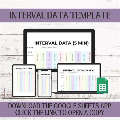 Interval Data Sheet Template Aba Data Collection Behavior Data Sheet