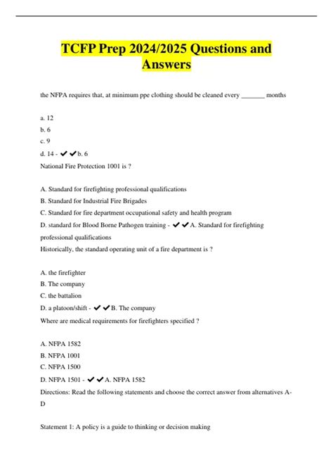 Tcfp Firefighter Full Chapters Bundled 100 Verified A Stuvia Us