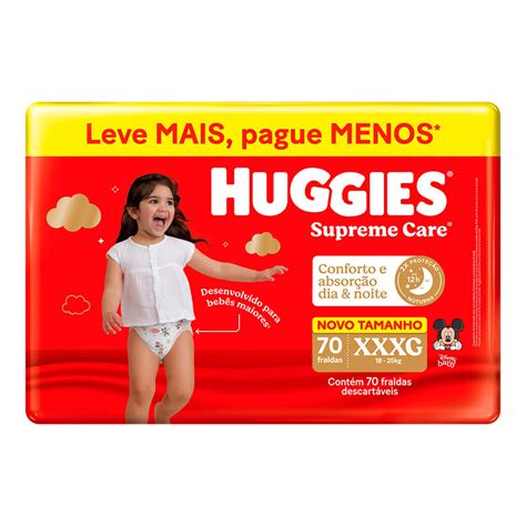 Fralda Huggies Supreme Care Max Xxxg 70 Unidades Carrefour