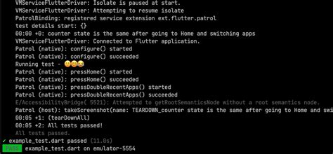 Terminal Output For `patrol Drive` Incorrectly Displays Unicode