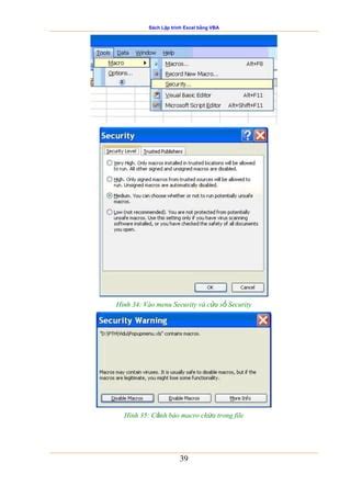 Giao trinh lap trinh visual basic cho excel | PDF