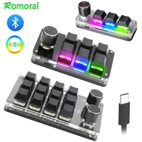 programming macro custom knob keyboard bluetooth rgb wired copy paste mini button gaming keypad