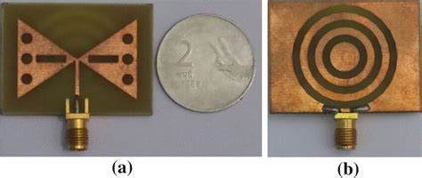Prototype Of The Bow Tie Patch Antenna A Top Structure View B Bottom