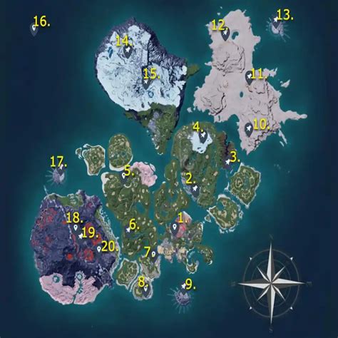 Palworld Full Map All Regions Boss Locations And Poi Pro Game Guides