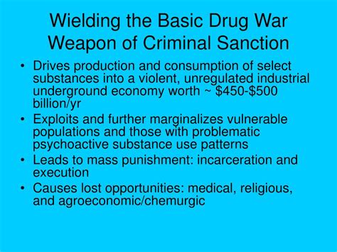 Ppt Medical Consequences Of The Drug War A Focus On Violence