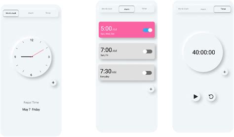 Neumorphism Clock Figma