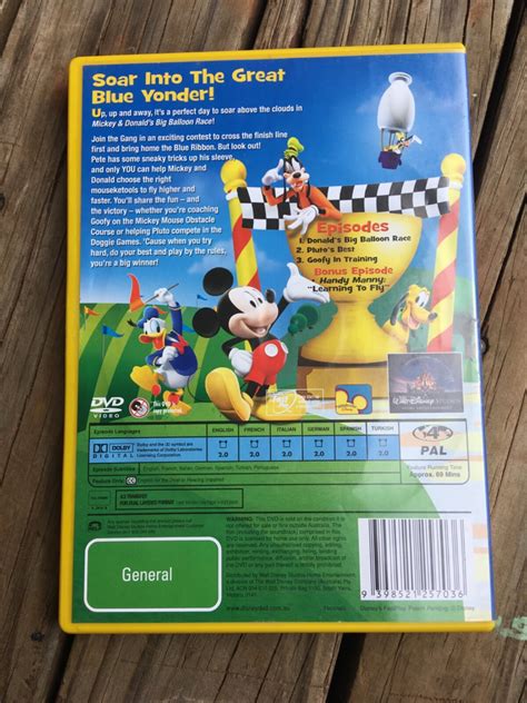 Dvd Disney Jr Mickey Mouse Clubhouse Mickey And Donalds Big Balloon Race