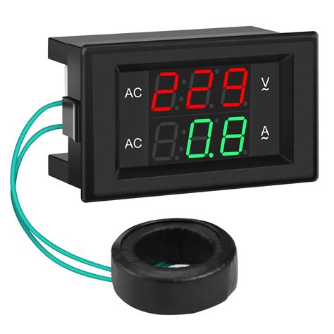 Buy Drok 0 39 Inches Led 2in1 Multimeter Ac 500v 200a Voltmeter Ammeter