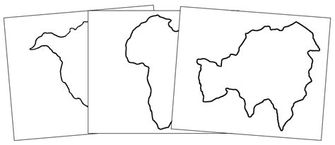 Printable Continent Cut Outs
