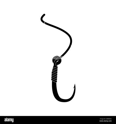 Fishing Hook Vector Graphic Design Illustration Template Stock Vector