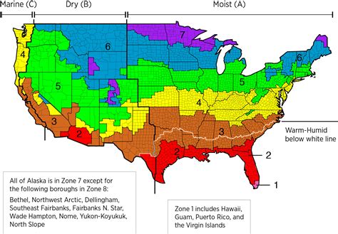 Climate Regions Of The Us Map Printable Map Of The Us