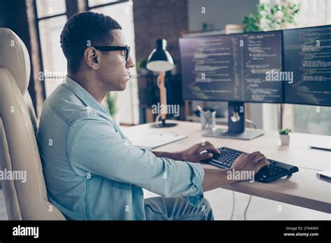 Photo Of Young Man Skilled Web Developer It Specialist Fixing Bugs In His Code Cyber Security