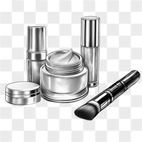 Download Makeup Products Arrangement Sketches Online Creative Fabrica