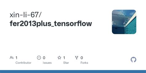 GitHub Xin Li Fer Plus Tensorflow