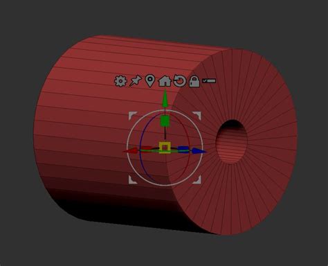 Snap gizmo to the end of a cylinder ring and center it - ZBrushCentral