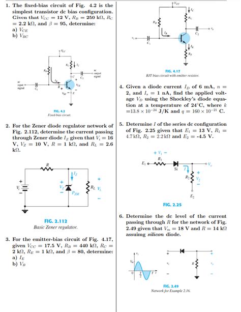 Solved Ver The RE The Fixed Bias Circuit Of Fig Is Chegg
