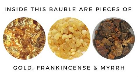 Gold Frankincense And Myrrh Christmas Tree Ornaments Christmas Tree