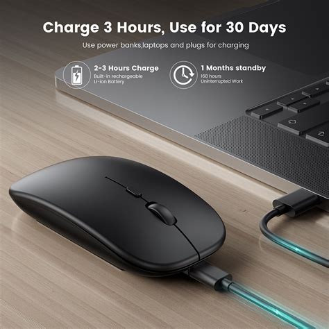 Wireless Mouse Bluetooth Rechargeable Mouse Wirele Grandado