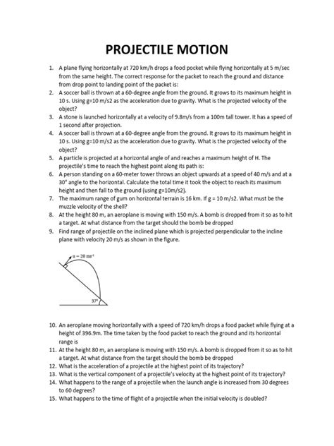 Projectile Motion Questions Pdf Projectile Motion Questions Pdf