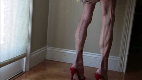 Lilly Her Skinny Granny Legs The Red Slides Mongo Big Calves Clips4sale