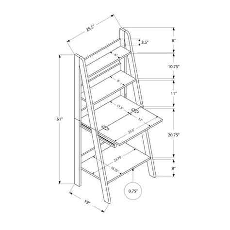 White Ladder Style 61nch Computer Desk Bed Bath And Beyond 30541734
