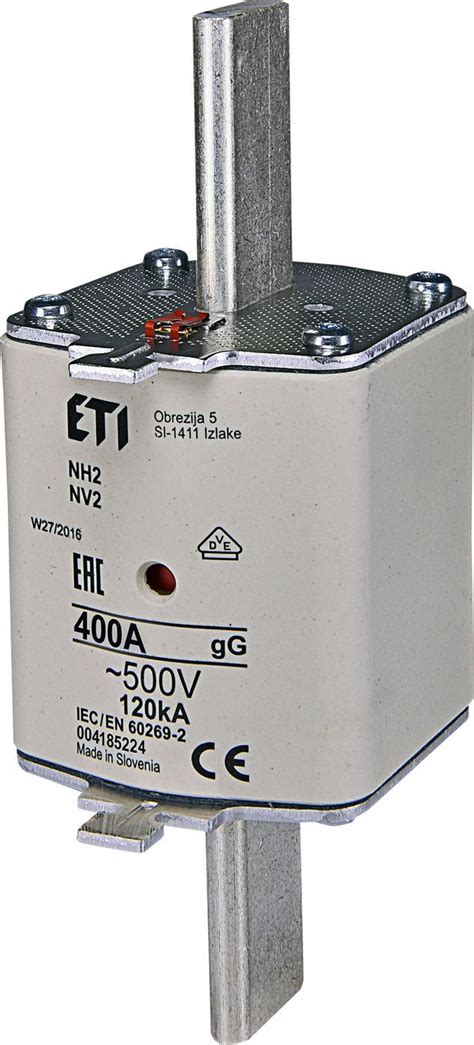 4185224 Предохранитель ETI NH-2/gG 400A 500V KOMBI | ElectroControl.com.ua