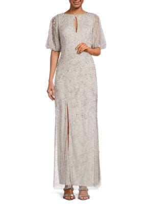 Adrianna Papell Beaded Gown On Sale Saks Off Th