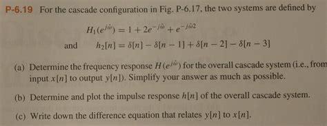 solved for the cascade configuration in fig p 6 17 the two