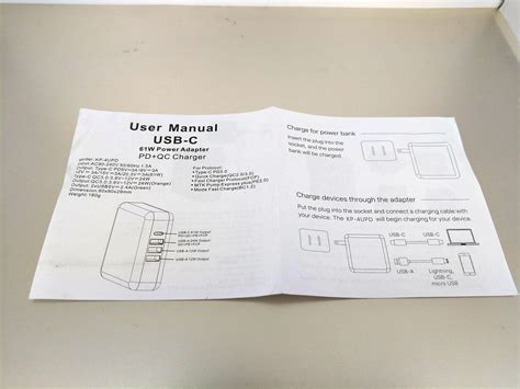 W Pd Qc Usb C Pd W Pd Qc Travel Charger Kp Upd