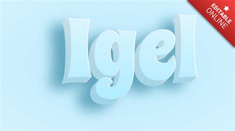 Igel Blue Gradient 3d Text Effect Generator